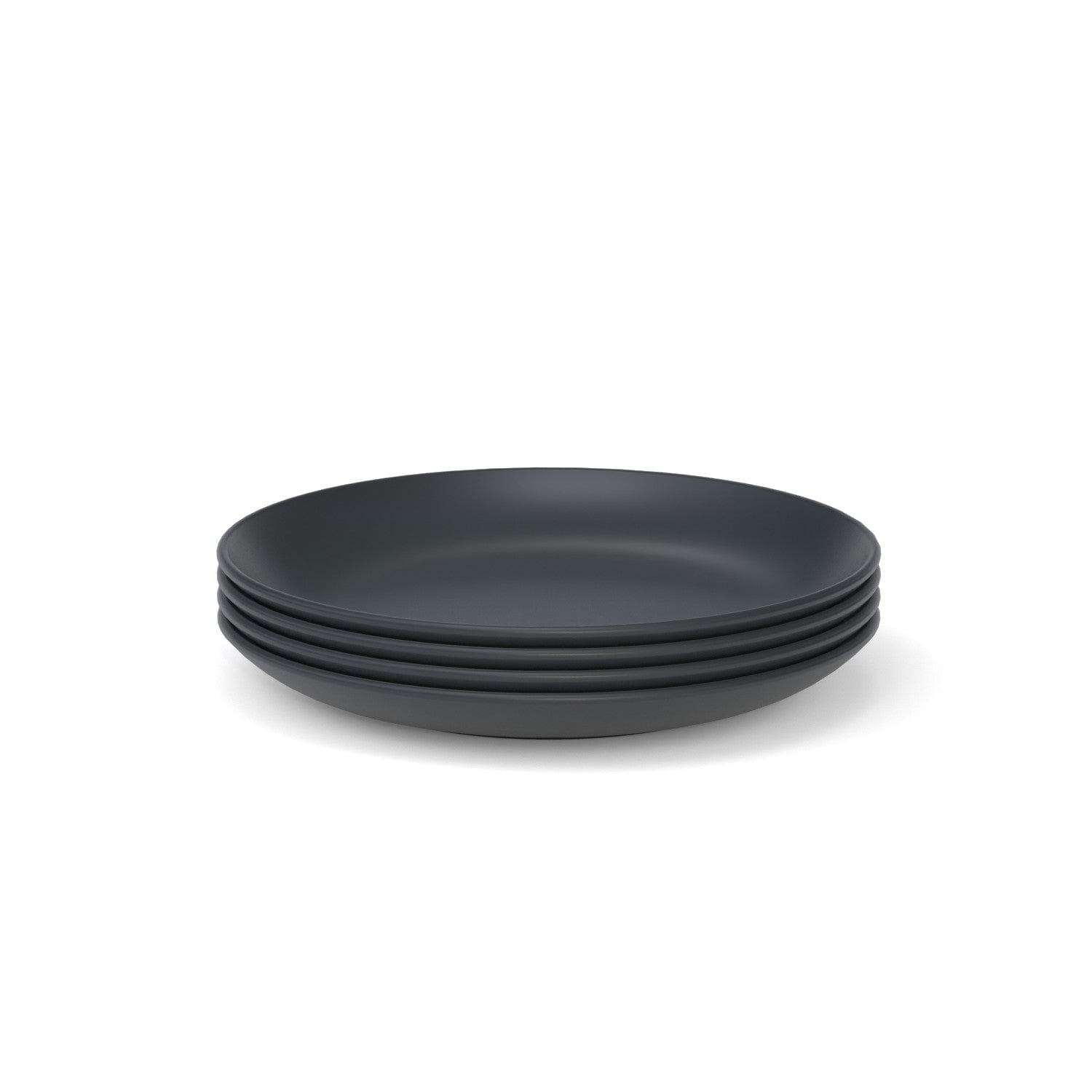 Round Side Plate - Black - Set of 4